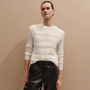 ME+EM Wide-leg Leather Track Pant
