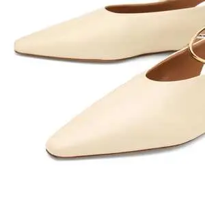JIL SANDER Pointed Sling Back Shoes - Bone