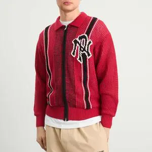 NO PROBLEMO Nyp Sports Crochet Zip Cardigan