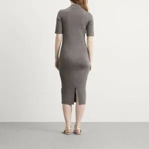 JIL SANDER Knitted Polo Midi Dress