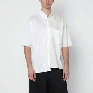 MAISON MARGIELA Two-tone Cotton Poplin Shirt - White