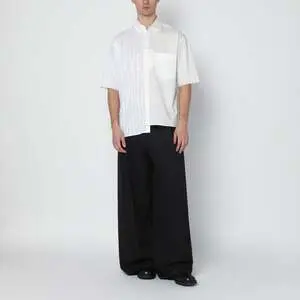 MAISON MARGIELA Two-tone Cotton Poplin Shirt - White