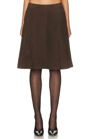 Brown Suede Skirts