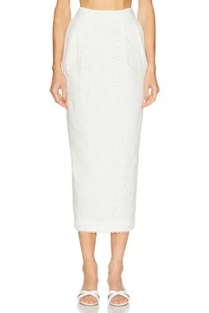 Posse Salma Column Skirt - Vintage White