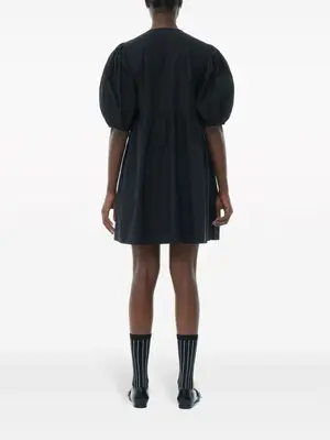 GANNI Organic Cotton Mini Dress - Black