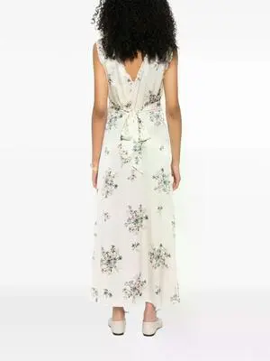 DÔEN Tahlia Floral-print Midi Dress - Neutrals