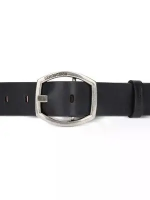 Roberto Cavalli Geometric-buckle Leather Belt