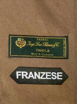 FRANZESE COLLECTION Buttoned Jacket With Stand Collar - Brown