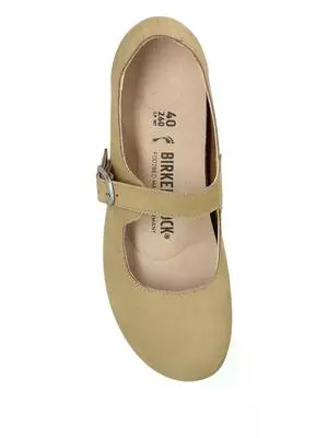 BIRKENSTOCK Santa Clarita Buckled Leather Mary Jane Flats