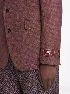 Etro Single-breasted Mouliné Blazer - Red