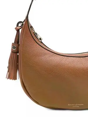 ASPINAL OF LONDON Pebble Leather Satchel With Tassel