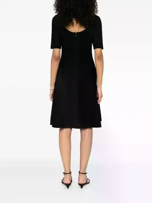 Herve Leger Short Sleeve Fit-and-flare Dress