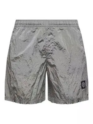 Stone Island Logo Swim Shorts - Grey
