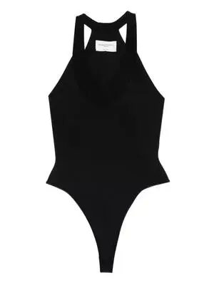Brandon Maxwell Knit Ribbed Bodysuit