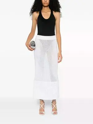Brandon Maxwell Knit Ribbed Bodysuit