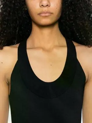 Brandon Maxwell Knit Ribbed Bodysuit