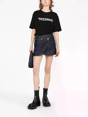Coperni Denim Wrap Miniskirt