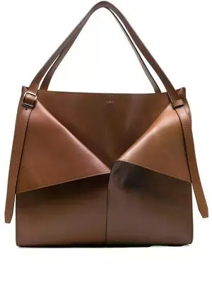 Coperni Cabas Leather Shoulder Bag - Brown