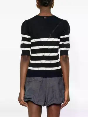 TWINSET Striped V-neck Top