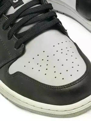 JORDAN Air 1 Leather Low Sneakers - Black