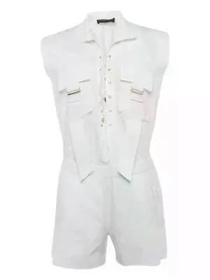 Alexandre Vauthier Drawstring-detail Playsuit - White