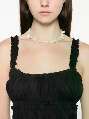 DÔEN Marianne Shirred Midi Dress - Black