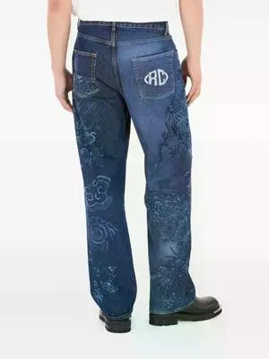 Roberto Cavalli Dragon-motif Jeans