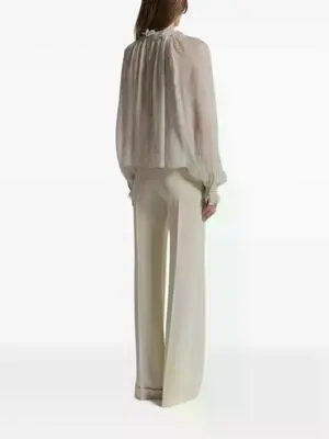 Alberta Ferretti Ruffled Floral Top