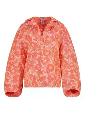 Rosie Assoulin Tulip Floral Top - Orange
