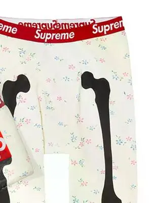 Supreme X Hanes® Bones-print Thermal Pants