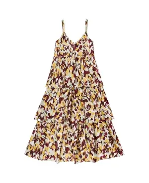 RO & ZO Confetti Print Tiered Dress