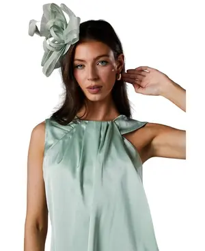 Coast Sleeveless Satin Frill Midi Dress