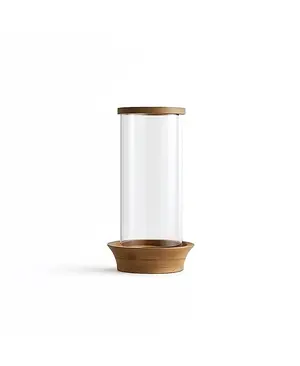 THE COLLECTIVE HOME Arbor Hurricane Candle Holder - Brown