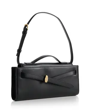 Veronica Beard Dash Leather Clutch - Black
