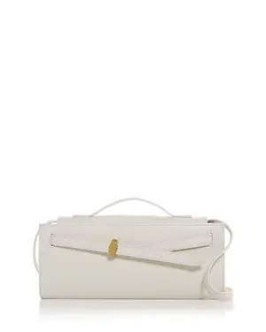 Veronica Beard Dash Leather Clutch - Off White