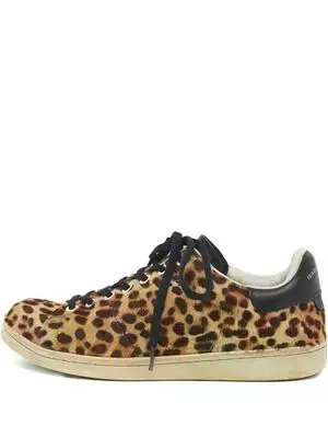 Isabel Marant Étoile Leopard-print Pony-fur Sneakers