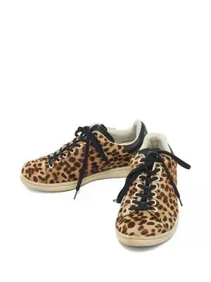 Isabel Marant Étoile Leopard-print Pony-fur Sneakers