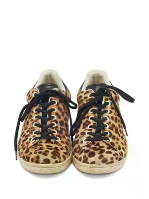 Isabel Marant Étoile Leopard-print Pony-fur Sneakers