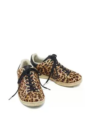 Isabel Marant Étoile Leopard-print Pony-fur Sneakers