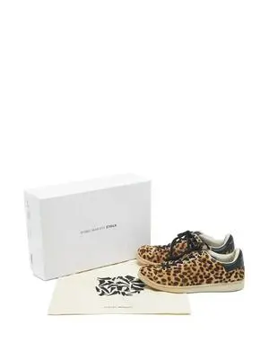 Isabel Marant Étoile Leopard-print Pony-fur Sneakers