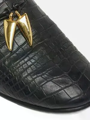 GIUSEPPE ZANOTTI Crocodile-embossed Leather Loafers