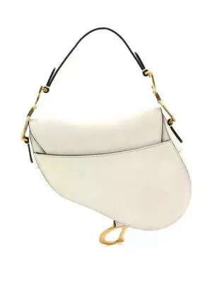 Dior Saddle Handbag Leather Mini Shoulder Bag - Neutrals