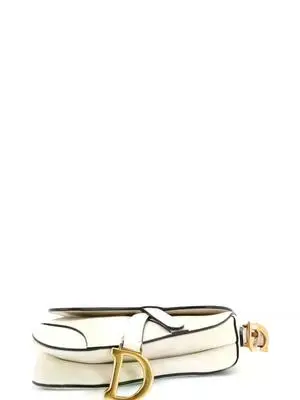 Dior Saddle Handbag Leather Mini Shoulder Bag - Neutrals
