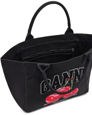 GANNI Trapeze Shopper Tote - Phantom