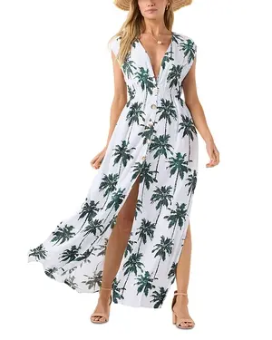 Tiare Hawaii Moonlight Maxi Dress - Palm Trees