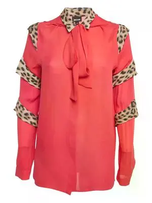 Just Cavalli Leopard-print Ruffled Blouse