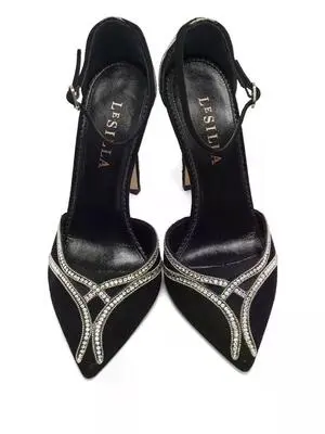LE SILLA Embellished Ankle Strap High Heel Pumps