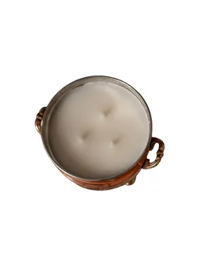 COPPERMILL KITCHEN Cmk Vintage French Inspired Grapefruit Mint Jardiniere Candle, 32 Oz