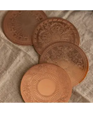 COPPERMILL KITCHEN Cmk Vintage Inspired Coasters, Set Of 4