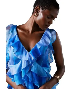 Coast Sleeveless V-neck Chiffon Maxi Dress